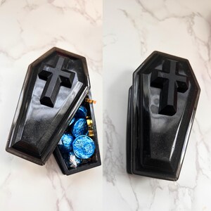Halloween Coffin Treat Box, Handmade Gothic Spooky Party Favors, Trick ...