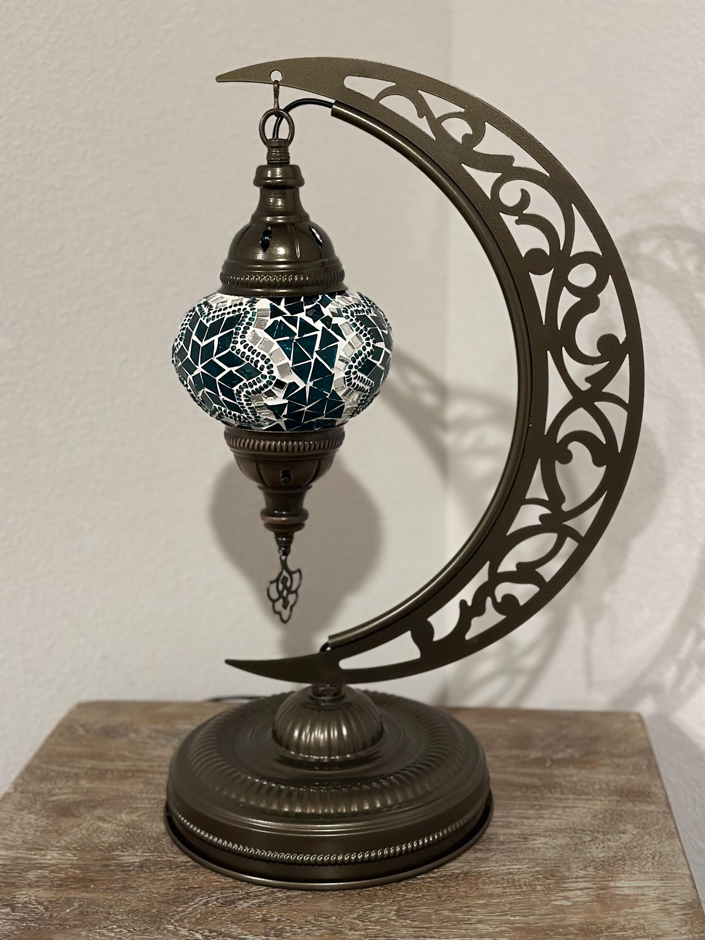 Turkish Mosaic Moon Lamp - Etsy