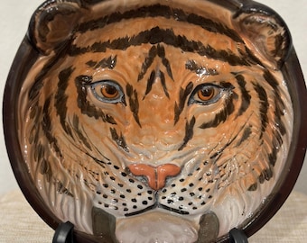 Vintage Italian Ceramic Tiger Bowl - Etsy
