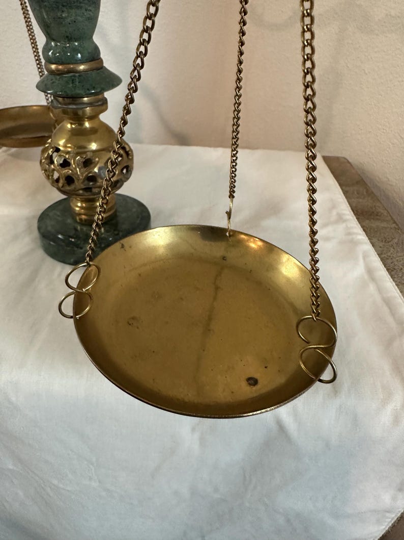 Vintage Japanese Marble & Bronze Balance Scale of Justice - Etsy