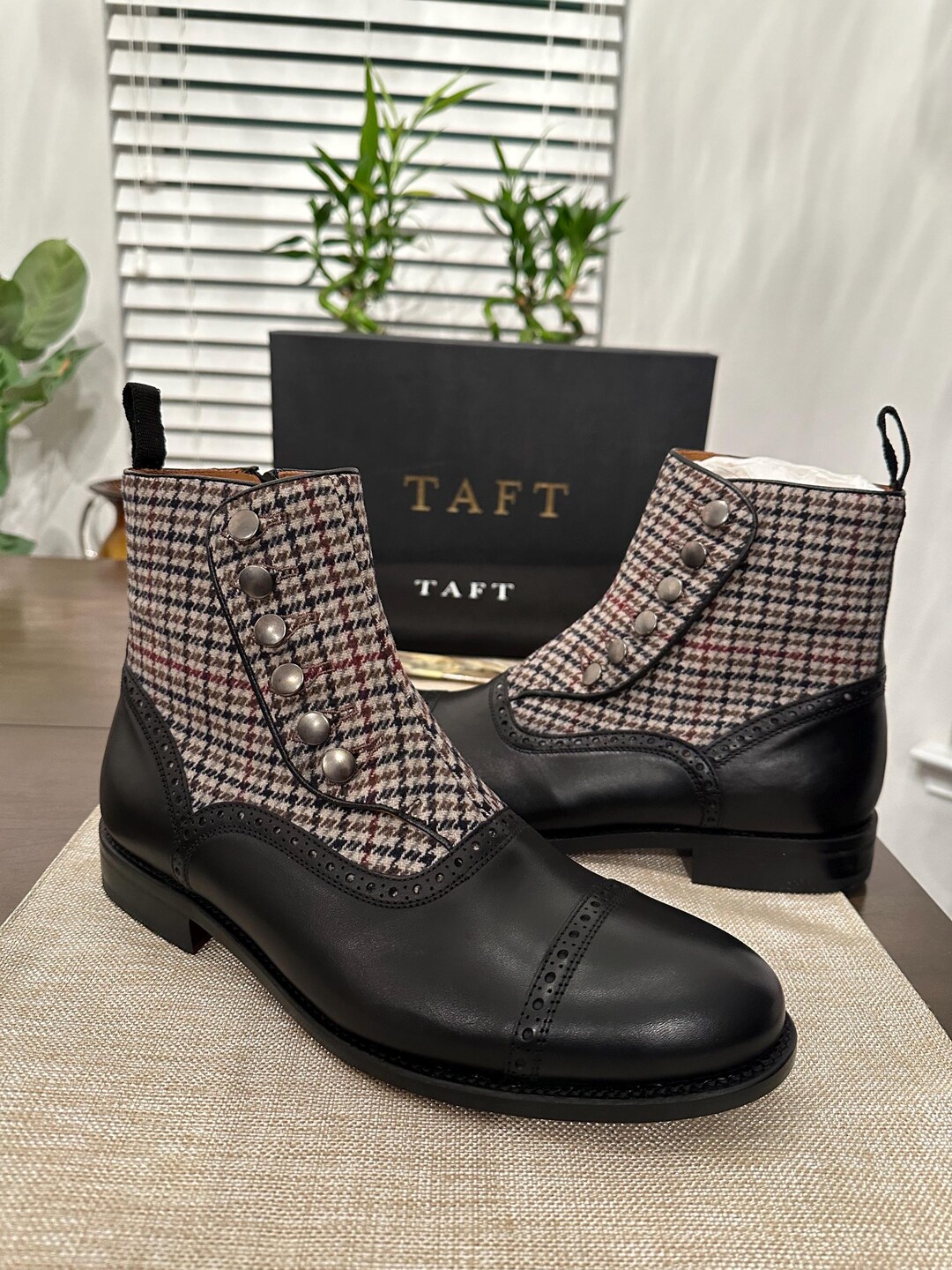 Taft Handcrafted Men’s Leather Short Boots Sz.8 - Etsy