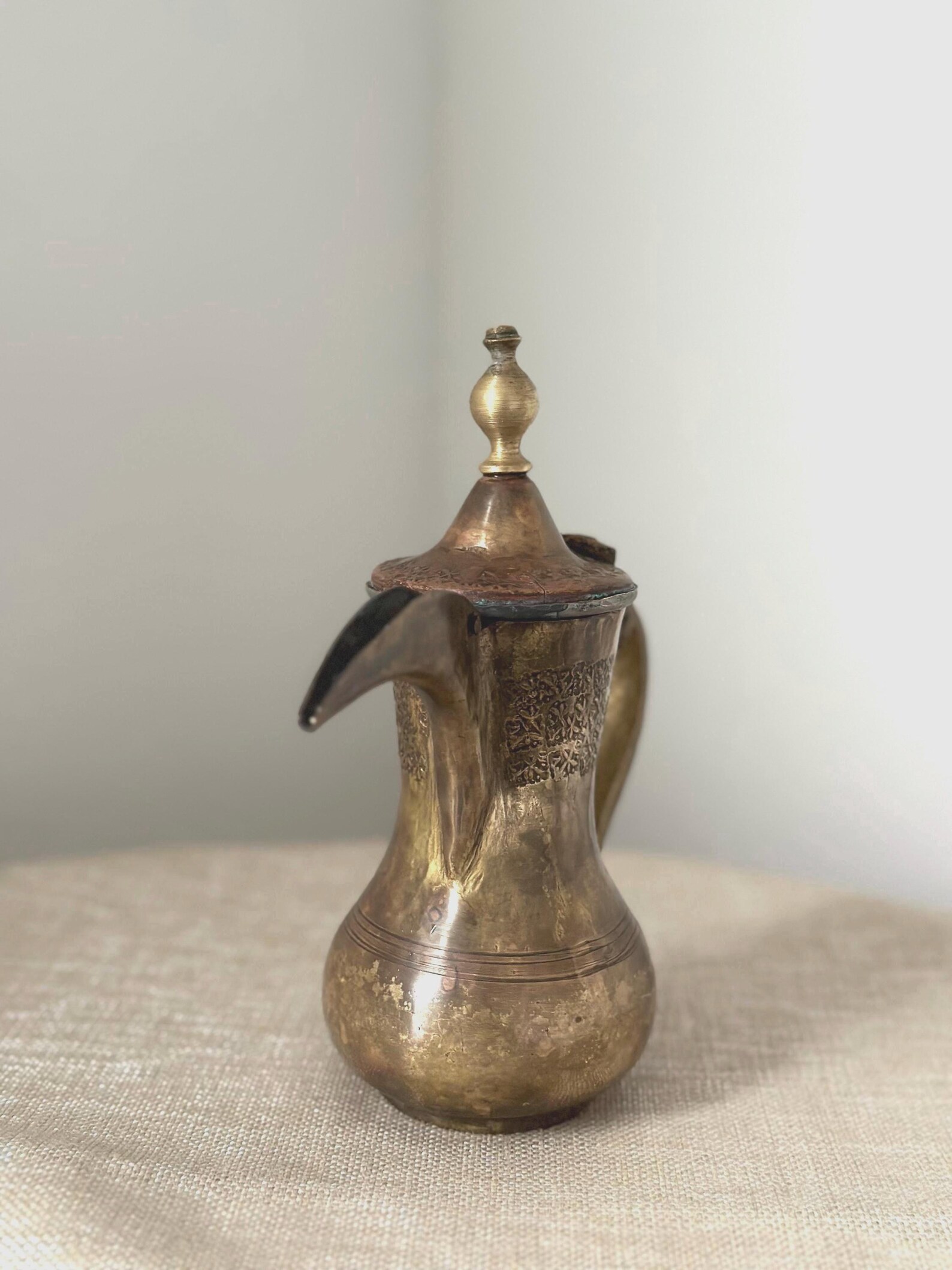 Vintage Brass Dallah Coffee Pot - Etsy