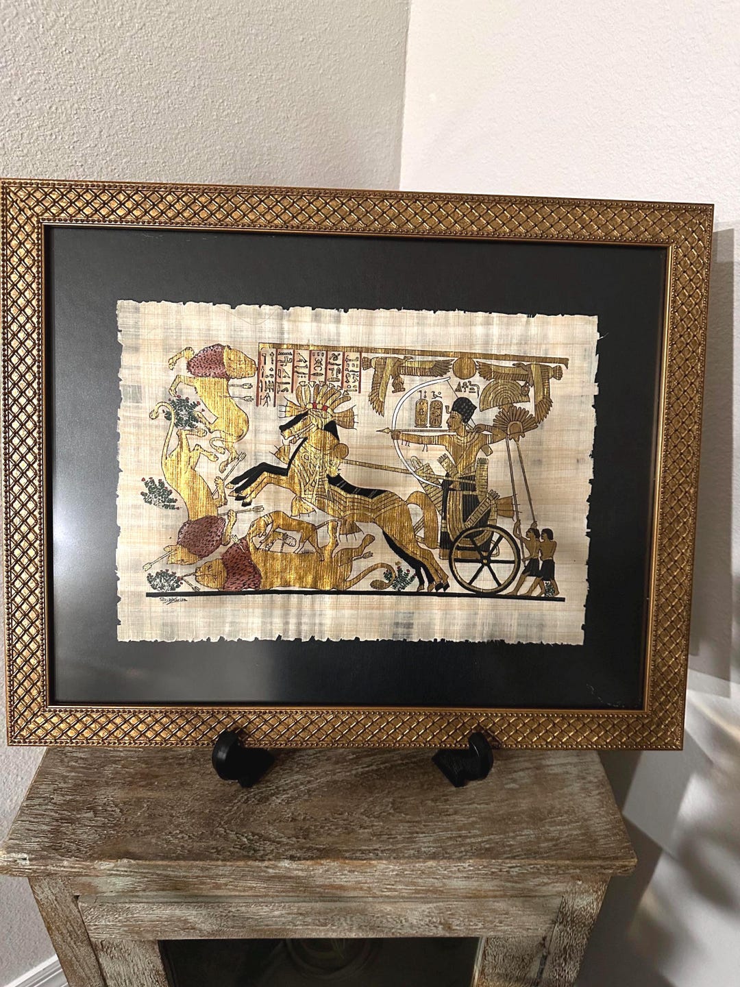 Vintage Framed Egyptian Papyrus Wall Art - Etsy