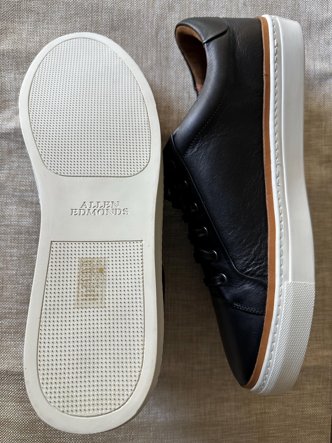 Allen Edmonds Flynn Leather Low-top Sneaker Men’s Sz. 13D - Etsy