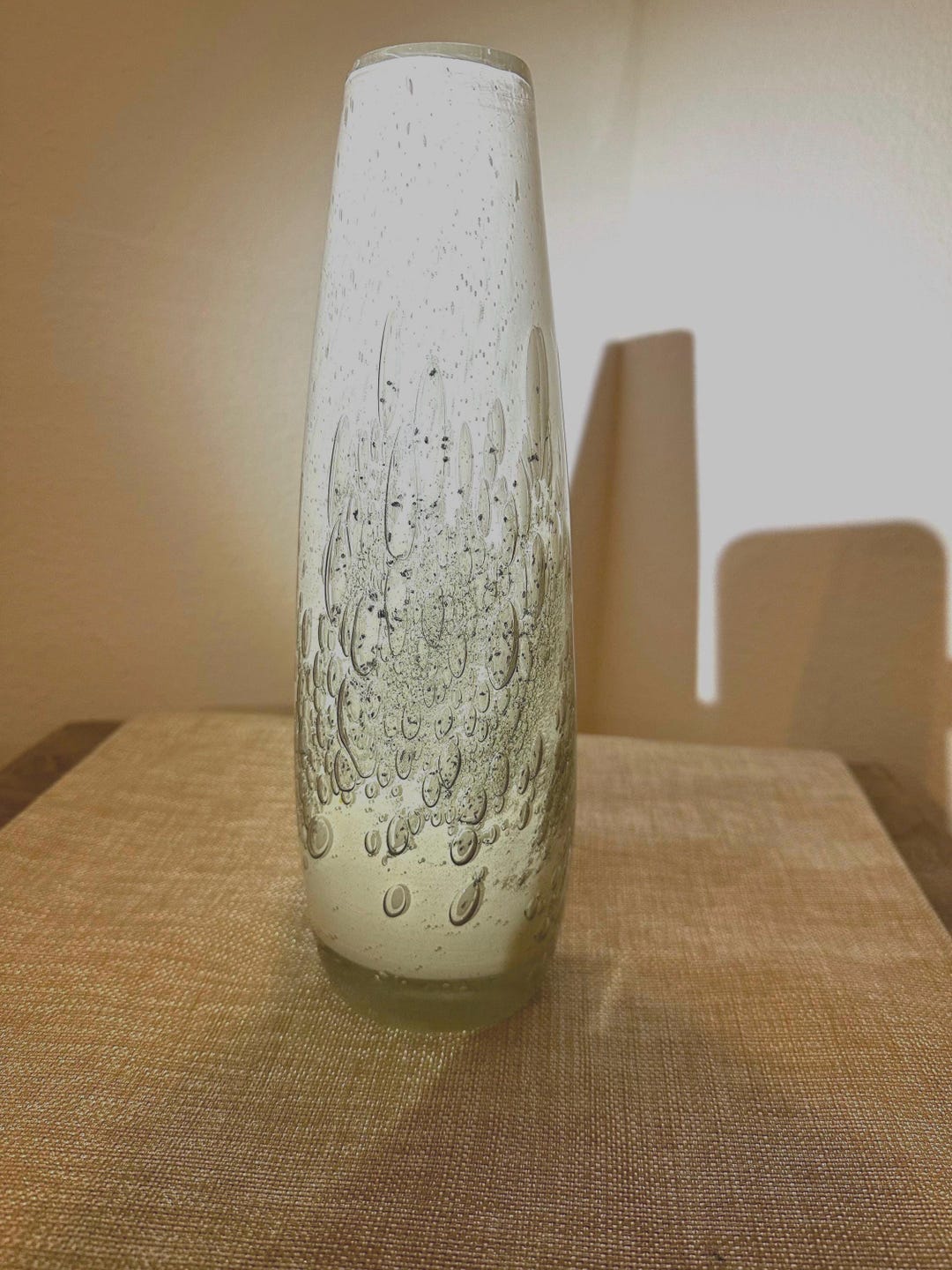 Vintage Romanian Glass Art Vase - Etsy