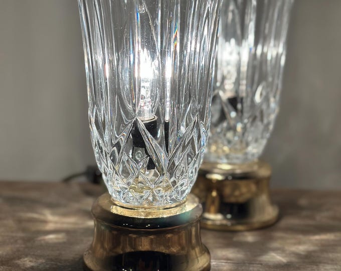 Vintage Crystal Lamps (set of 2) - Etsy