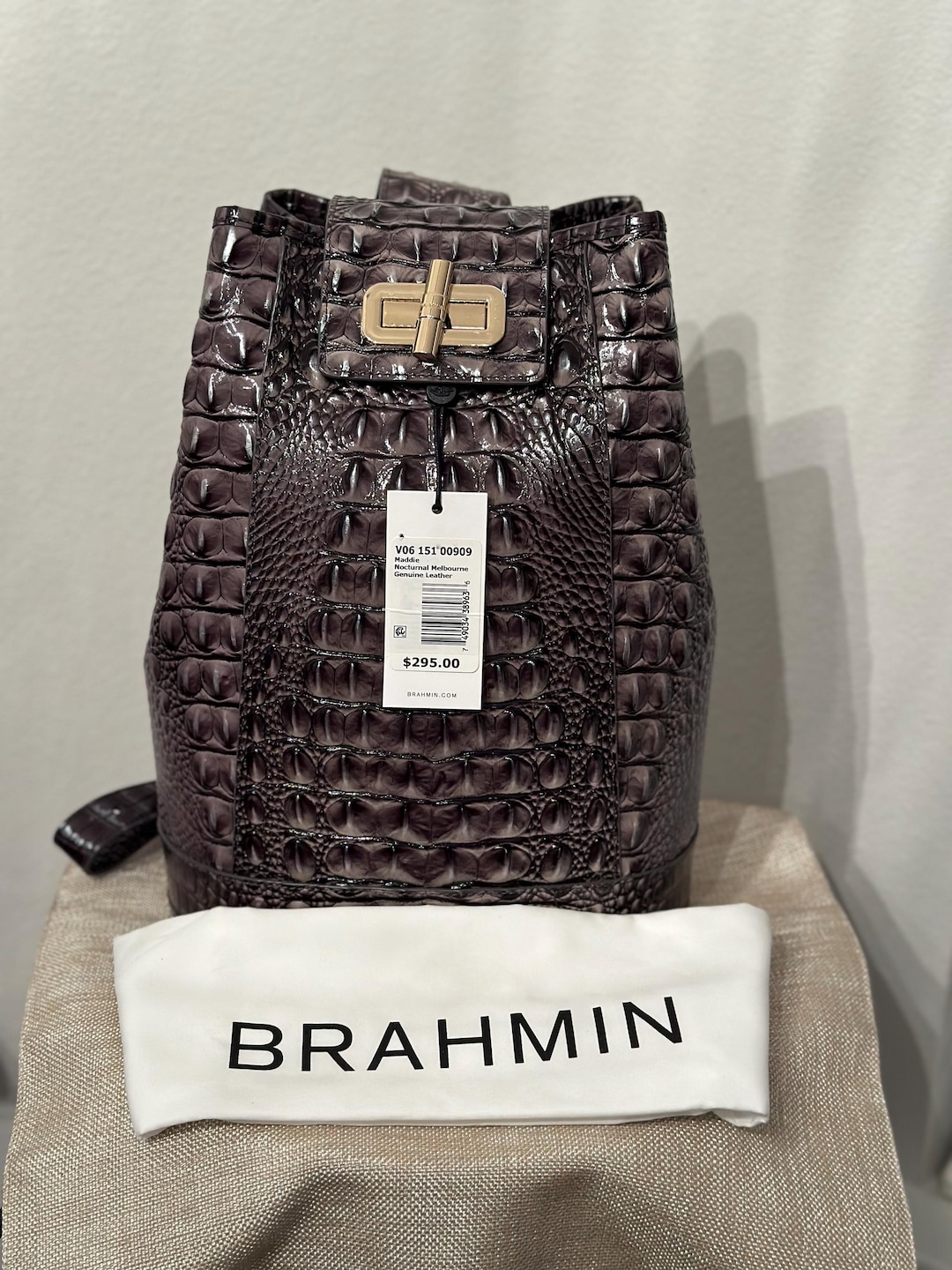Brahmin Melbourne Maddie Nocturnal Leather Sling Backpack - Etsy