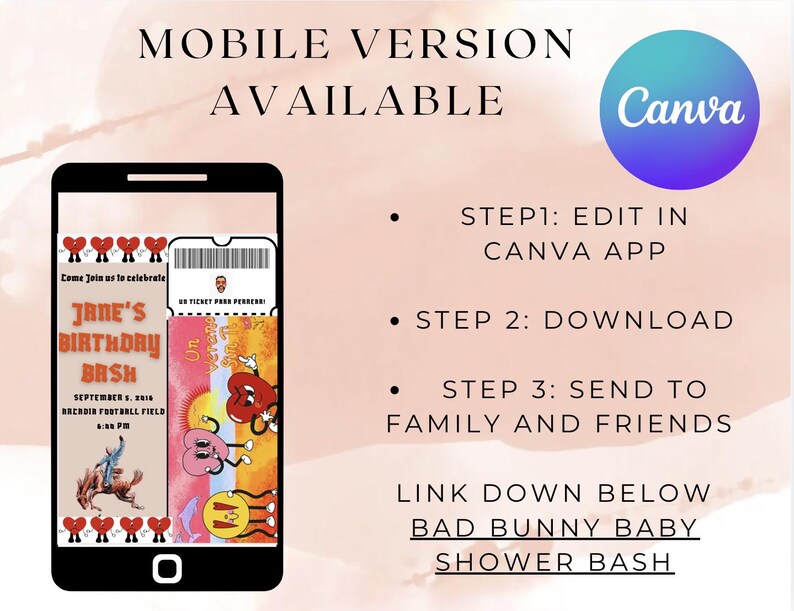 Bad Bunny Birthday Bash Invire - Etsy