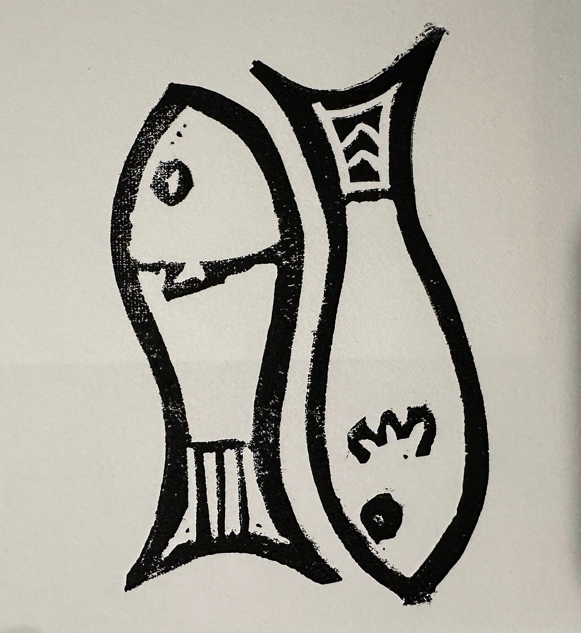 Hand Block Print Fish Napkin Set. Coastal Chic Bohemian Eclectic Design ...