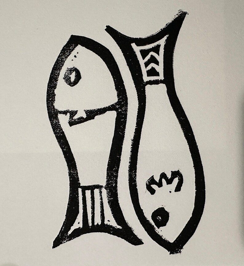 Hand Block Print Fish Napkin Set. Coastal Chic Bohemian Eclectic Design ...