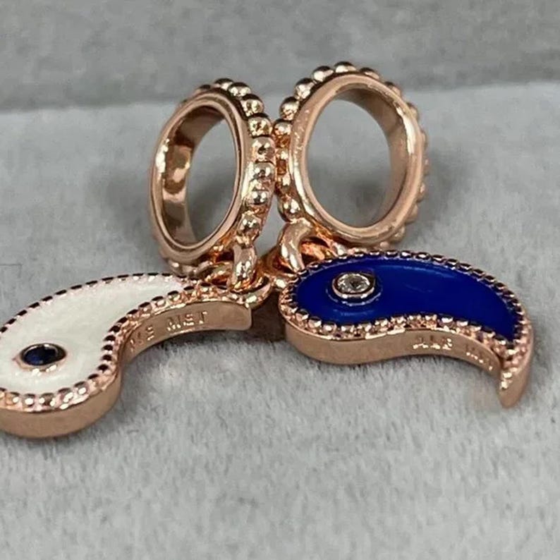 Splittable Yin & Yang Sparkling Dangle Charm, Charm for Bracelets ...