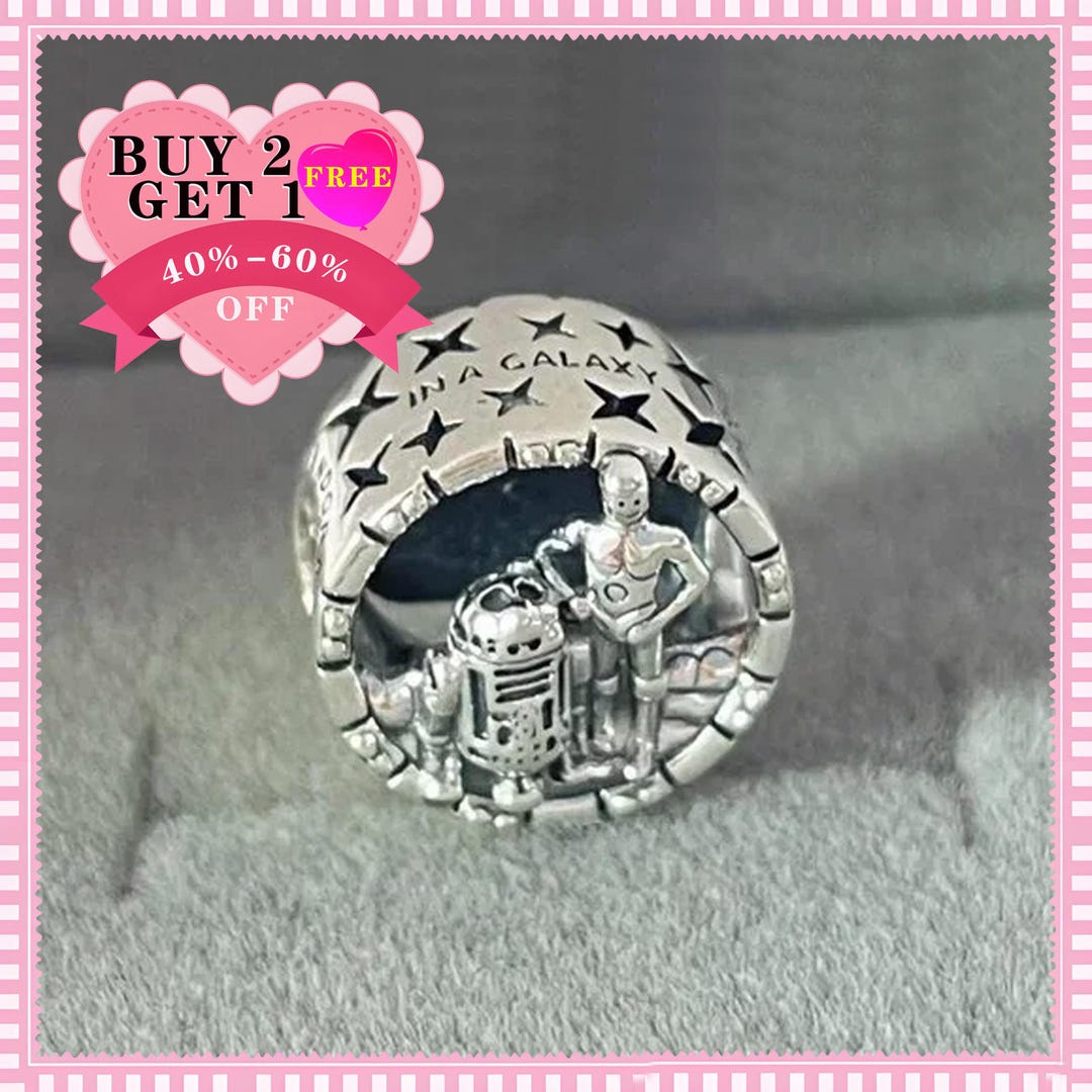 Star Wars C-3PO and R2-D2 Openwork Charm, Charm for Bracelets, Girl ...