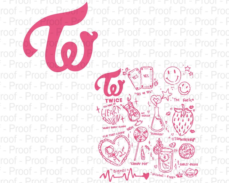 Twice Kpop 2 Design Png , K Pop Design Twice T-shirt Design Ready to ...