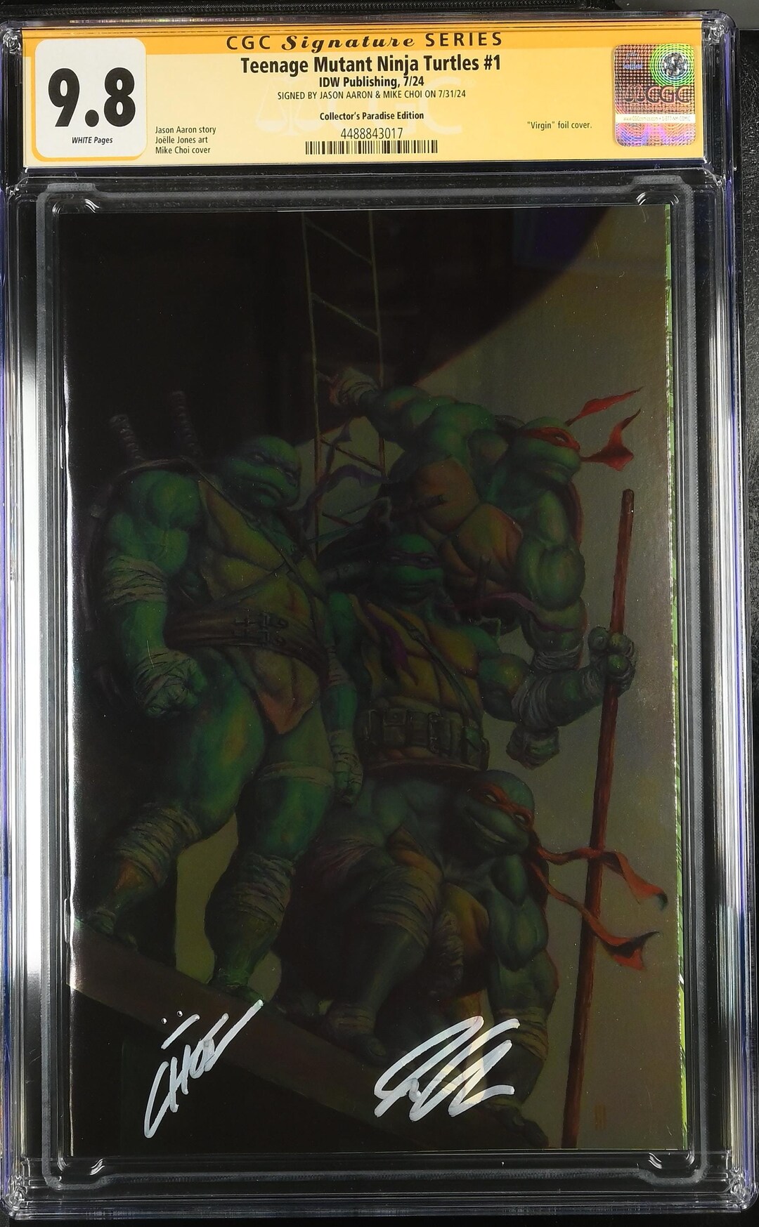 Teenage Mutant Ninja Turtles 1 2024 CGC SS 9.8 Signed Jason Aaron Mike ...