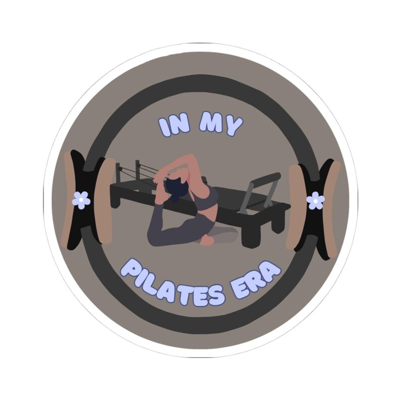 Pilates Stickers, Reformer Sticker, Stretching, Floral Cute Sticker Set ...