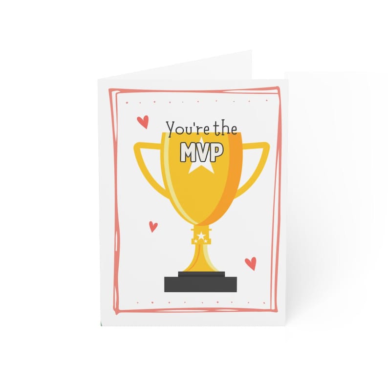 MVP Trophy Printable Card: Appreciation, Encouragement (PDF & JPG ...