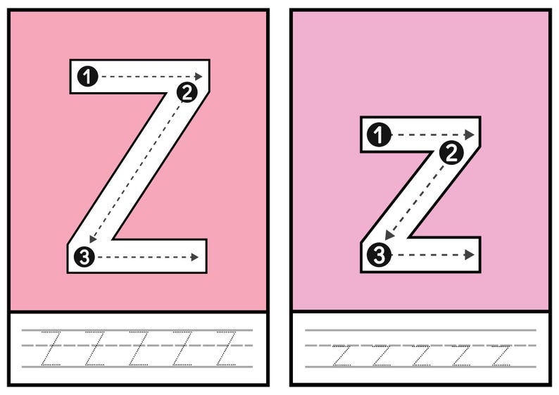 Pastel Alphabet Tracing Worksheets for Toddlers | A-Z Uppercase ...