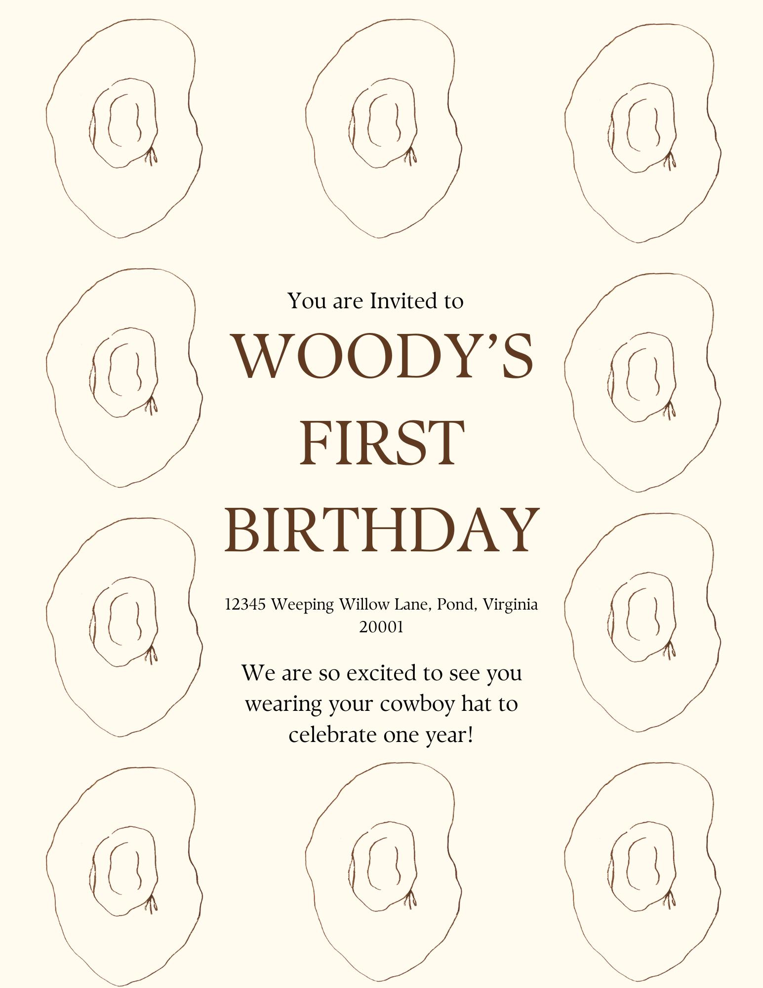 Cowboy Hat Theme Invitation - Etsy