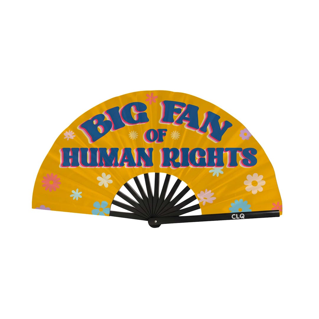 Big Fan of Human Rights Clack Fan - Etsy