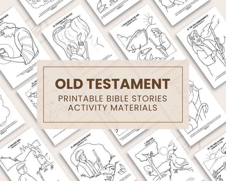 280+ Kids Bible Lesson Bundle: Sunday School Activity, Christian Bible ...