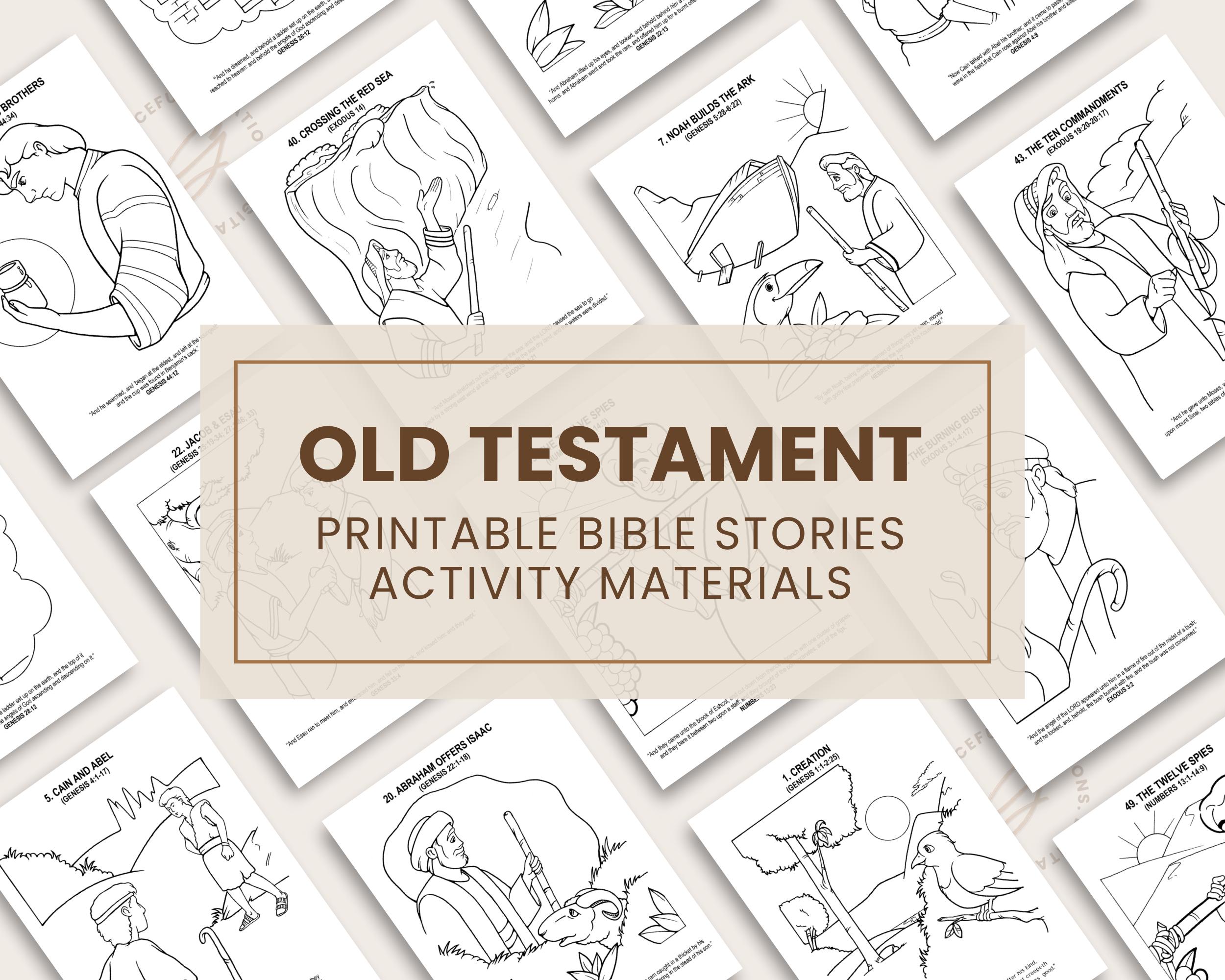 280+ Kids Bible Lesson Bundle: Sunday School Activity, Christian Bible ...