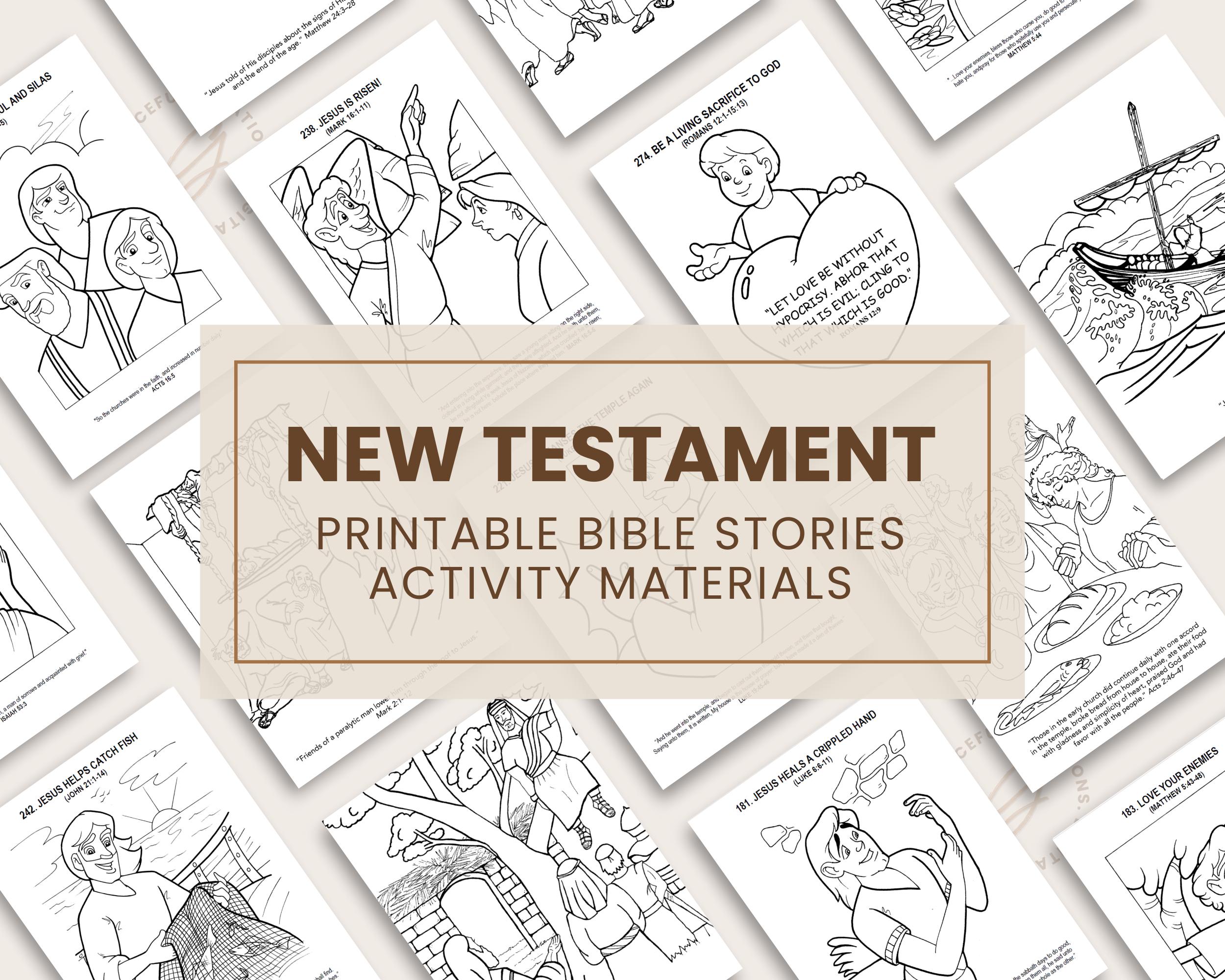 280+ Kids Bible Lesson Bundle: Sunday School Activity, Christian Bible ...