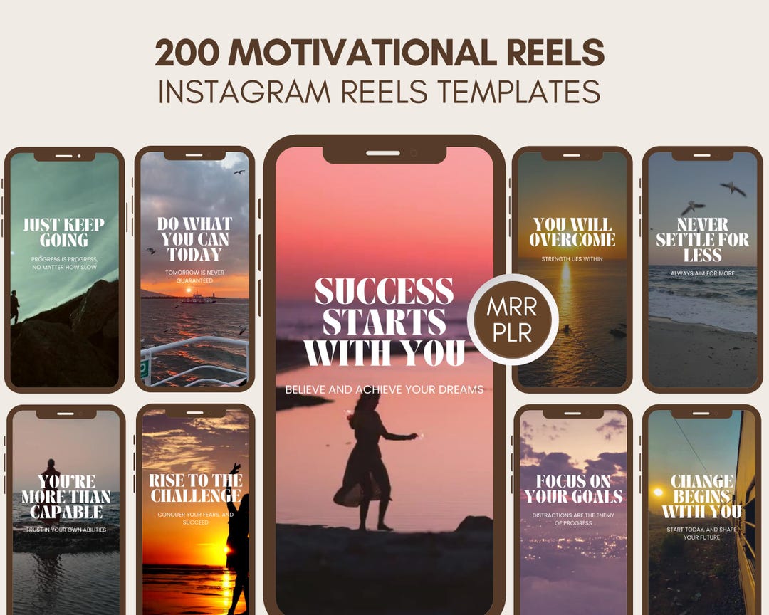 200 Motivational Reels, Inspirational Quotes, Instagram Reels, Faceless ...