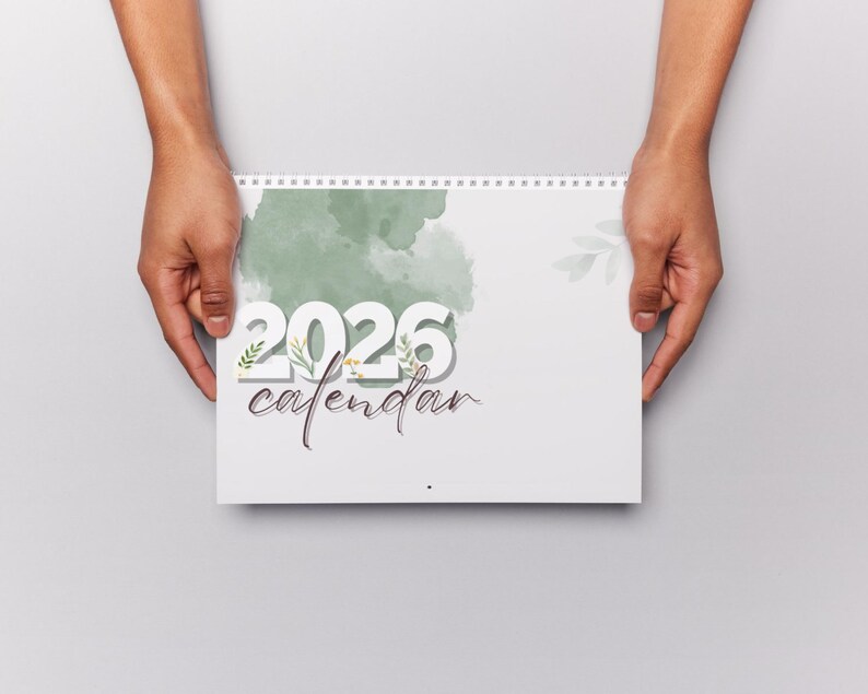 2026 Editable Calendar, Printable Calendar, 2026 Calendar, 12 Month ...