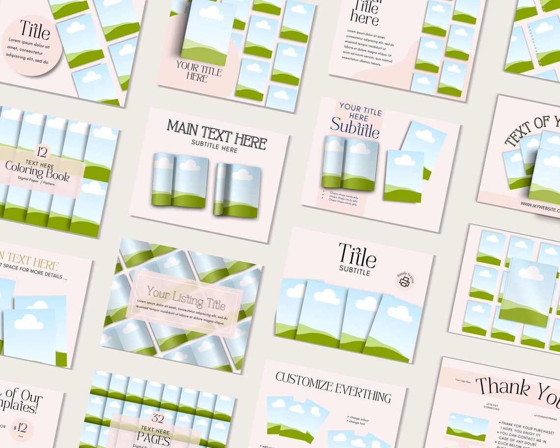 Etsy Listing Mockup Templates, Etsy Shop Template, PLR Digital Products ...