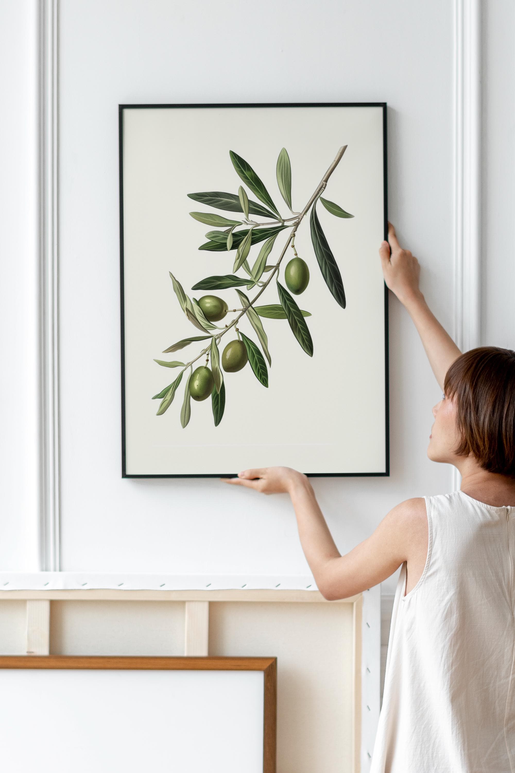 Olive Branch Art, Botanical Print, Vintage Wall Art, Kitchen Decor ...