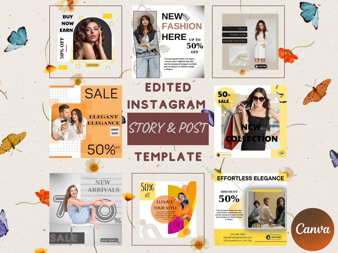 Editable Instagram Posts Social Media Marketing Story Templates ...