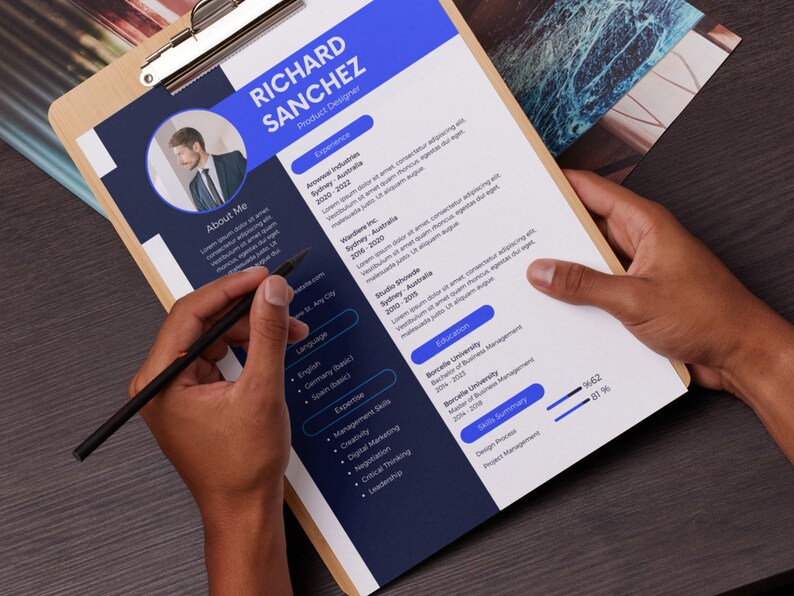 Modern Resume Template: Customizable Canva CV (digital Download) - Etsy