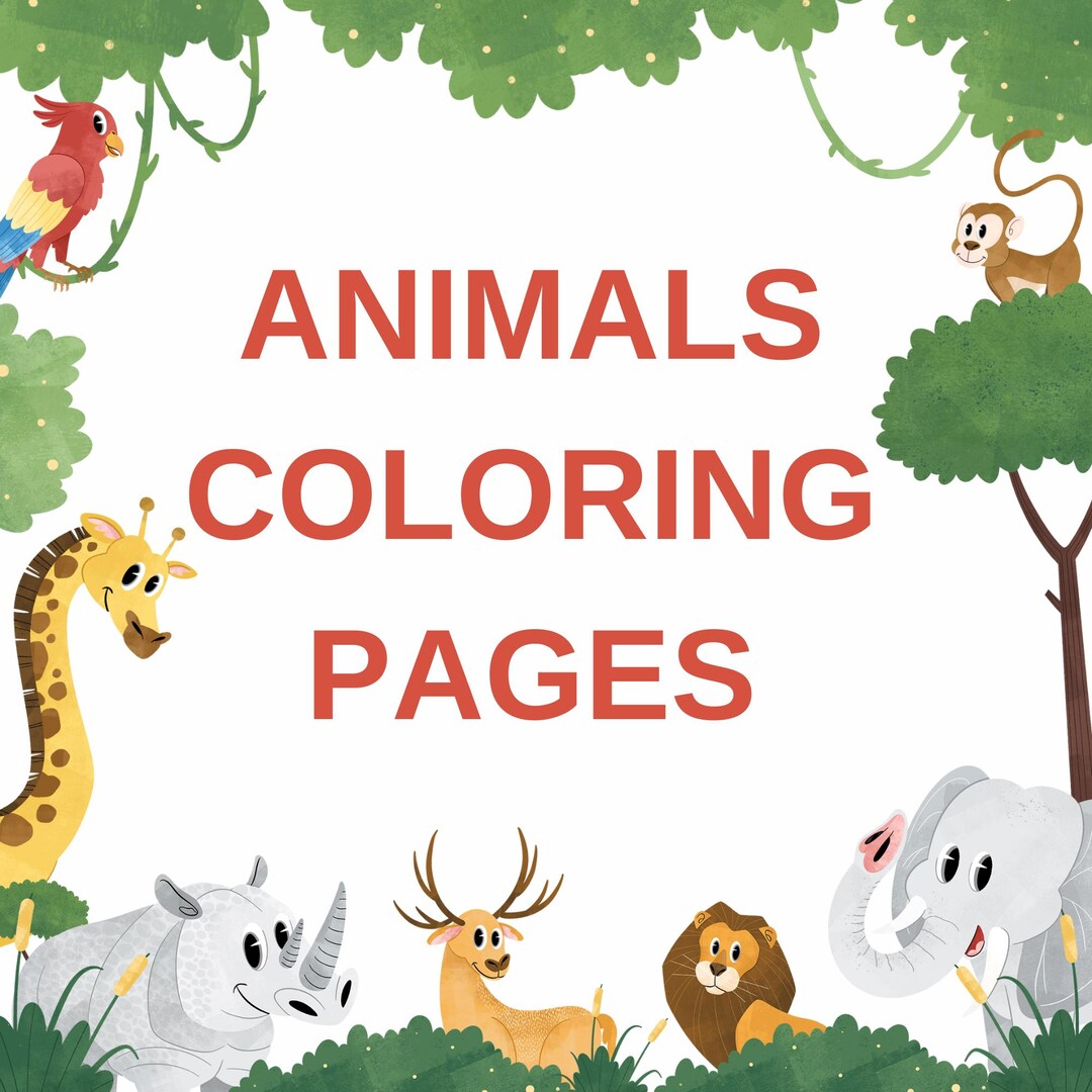 Printable Animal Coloring Pages | Fun and Easy Color Activity | Toddler ...