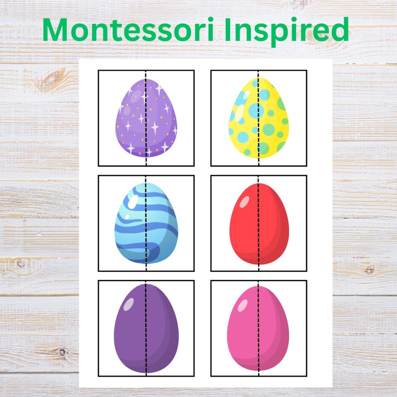 Easter Eggs Matching Game Printable / Toddler Preschool Memory Game ...