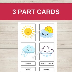 16 Weather Flash Cards / Educational Printables for Kids / Preschool ...