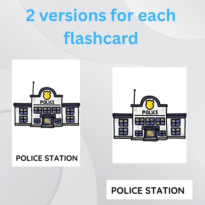 Police Themed Flashcards / Nomenclature Cards for Kids Learning ...