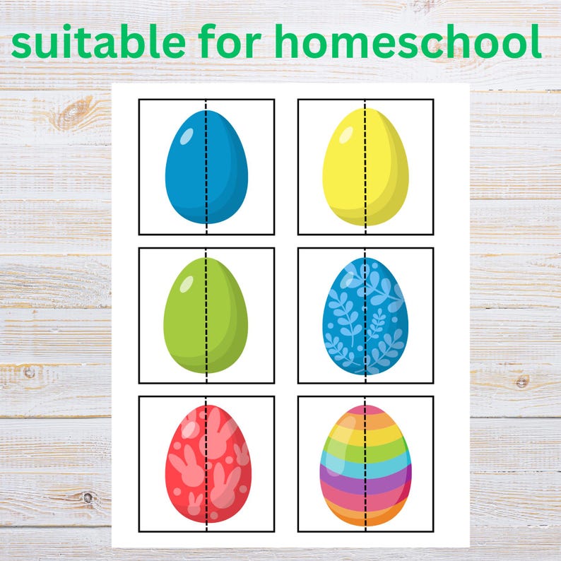 Easter Eggs Matching Game Printable / Toddler Preschool Memory Game ...
