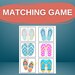 Flip Flop Matching Game / Summer Matching Activity / Preschool Matching ...