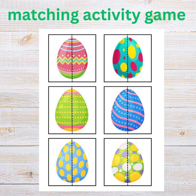 Easter Eggs Matching Game Printable / Toddler Preschool Memory Game ...