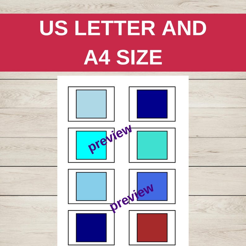 Montessori Color Flashcards: 54 Printable Cards (PDF) - Etsy