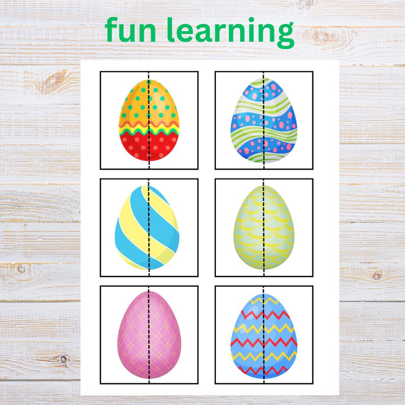 Easter Eggs Matching Game Printable / Toddler Preschool Memory Game ...