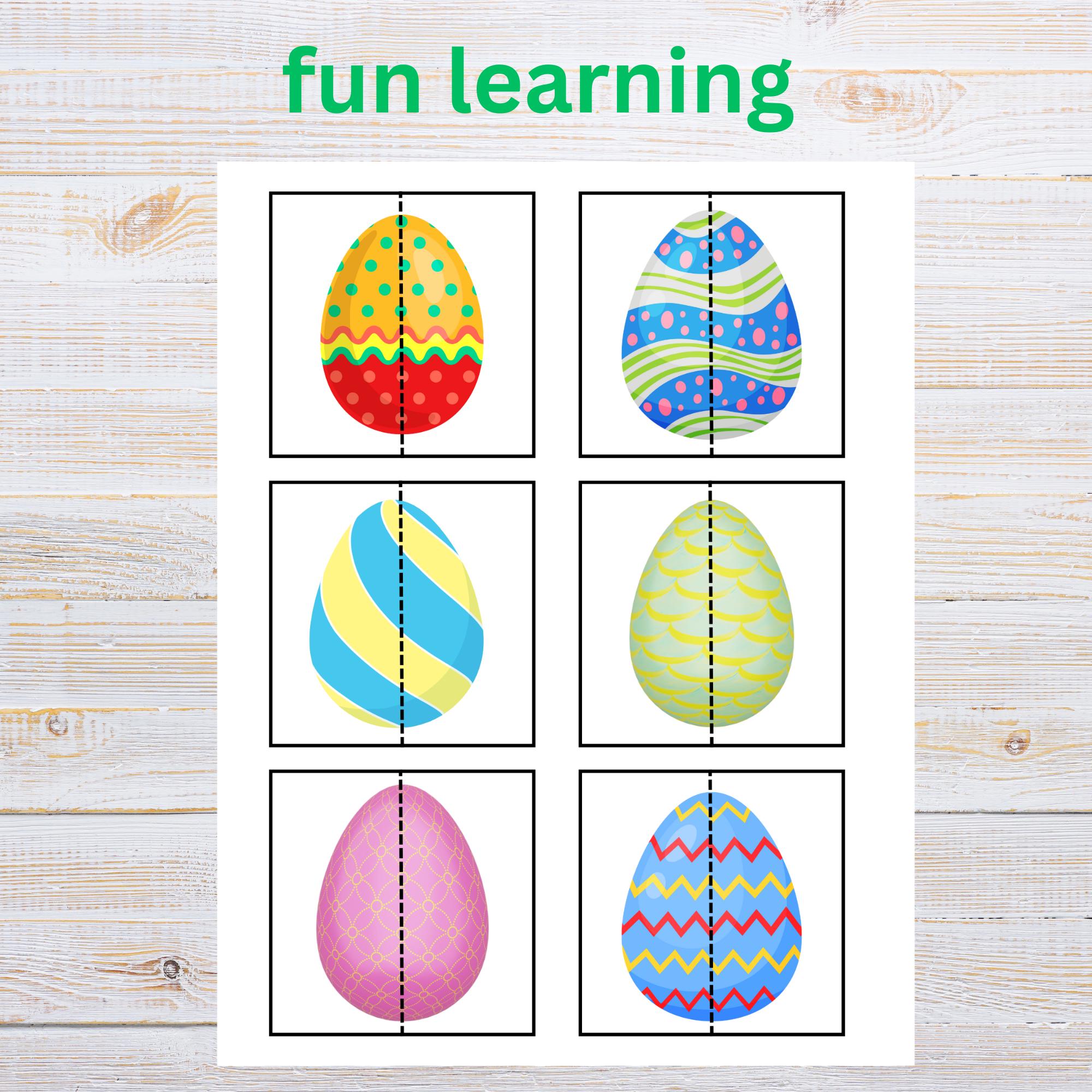 Easter Eggs Matching Game Printable / Toddler Preschool Memory Game ...