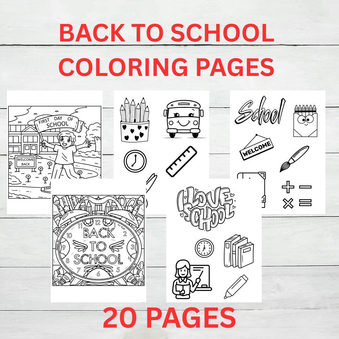 Coloriages pour la rentrée scolaire / Activité amusante en classe ...