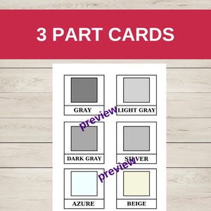 Montessori Color Flashcards: 54 Printable Cards (PDF) - Etsy