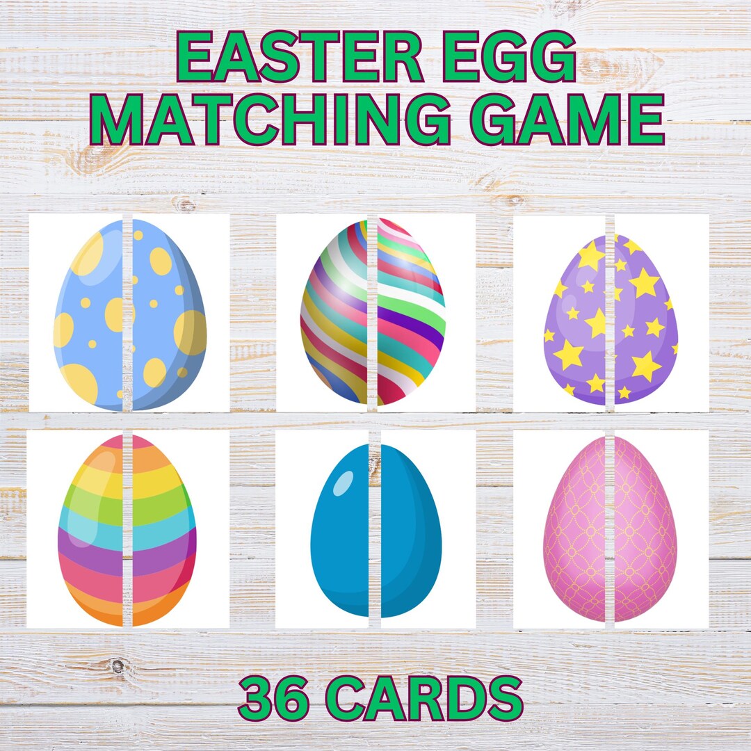 Easter Eggs Matching Game Printable / Toddler Preschool Memory Game ...