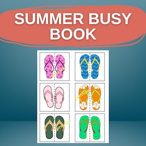 Flip Flop Matching Game / Summer Matching Activity / Preschool Matching ...
