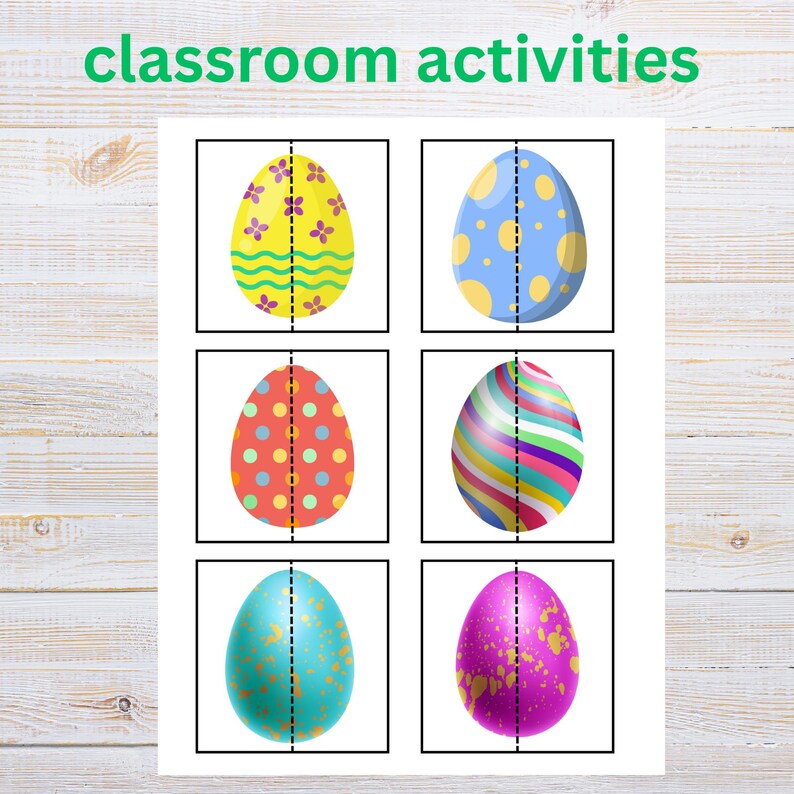 Easter Eggs Matching Game Printable / Toddler Preschool Memory Game ...