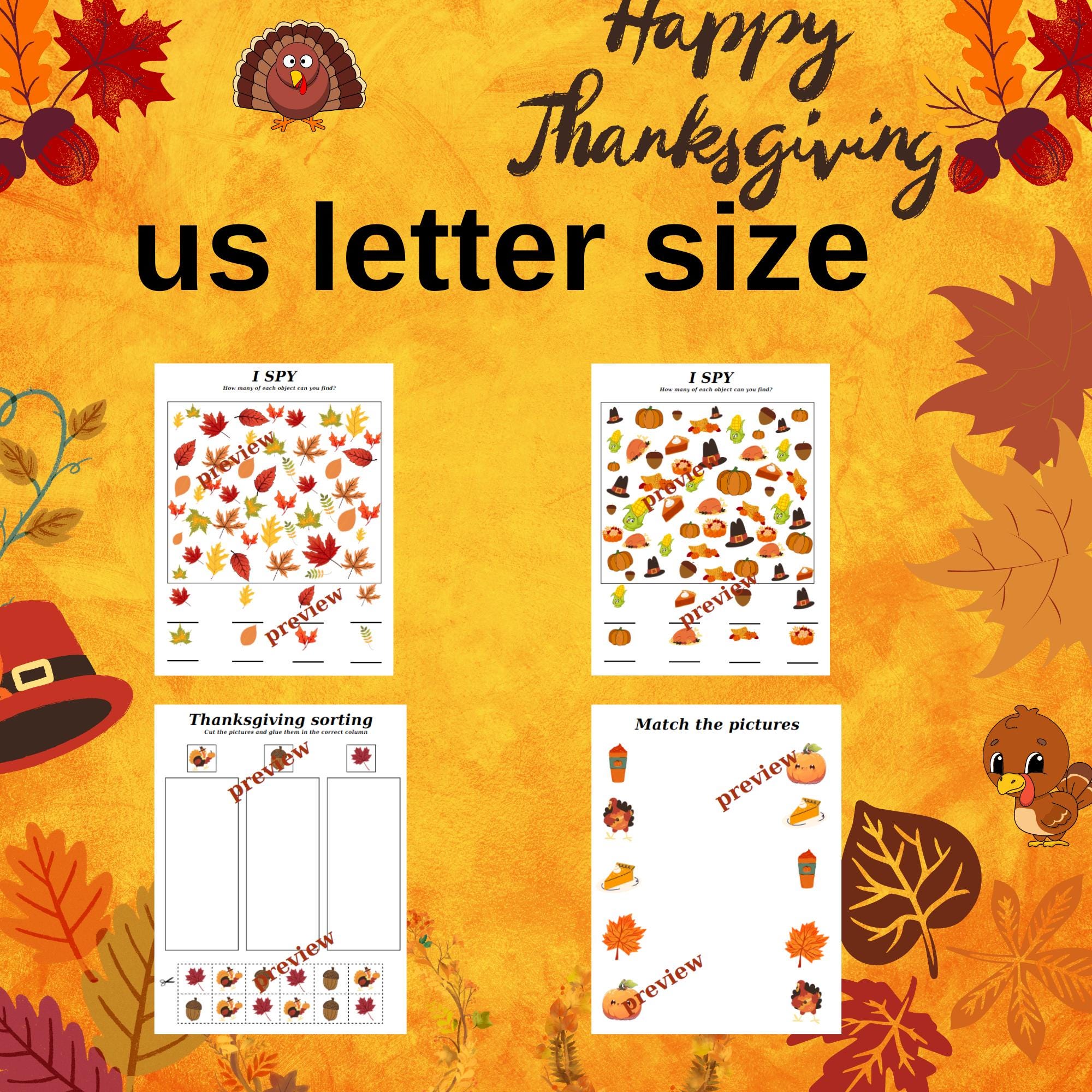 Thanksgiving Printable Activity Pages, Thanksgiving Activities ...