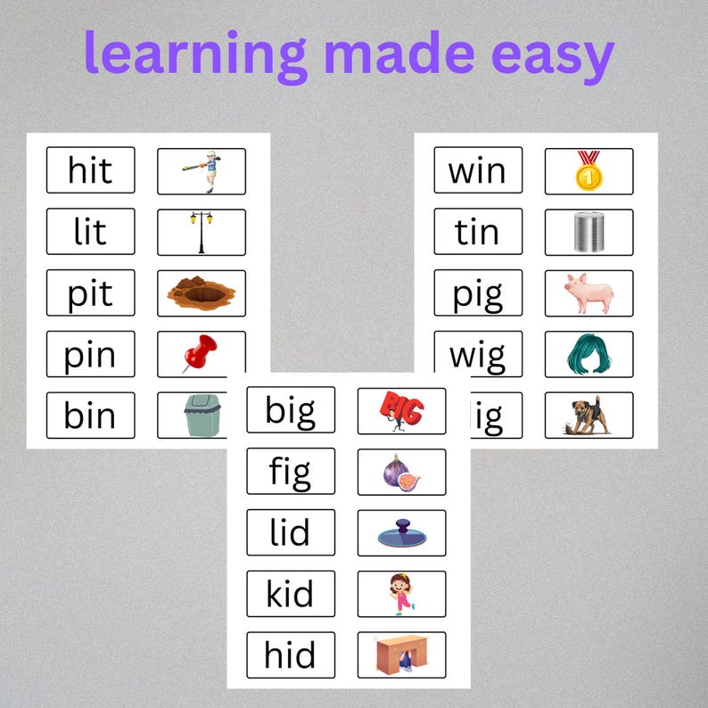 110 CVC Words Reading Printable / Montessori Phonics Cards ...