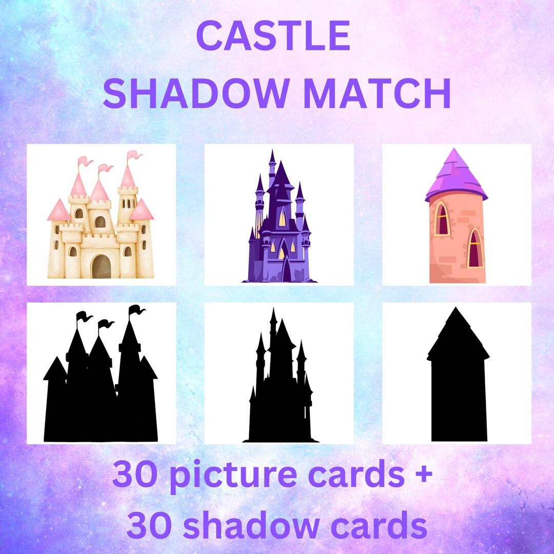 Castle Shadow Matching Game / Preschool Learning Activity / Montessori ...